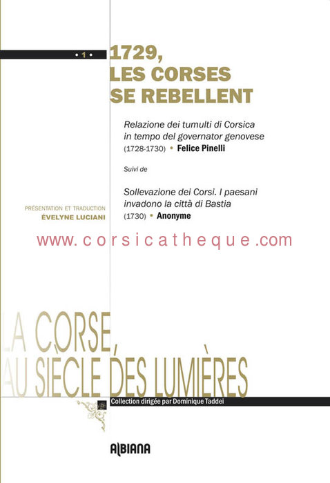 Les Corses se rebellent (1729) / Livres sur l'histoire de la Corse ...